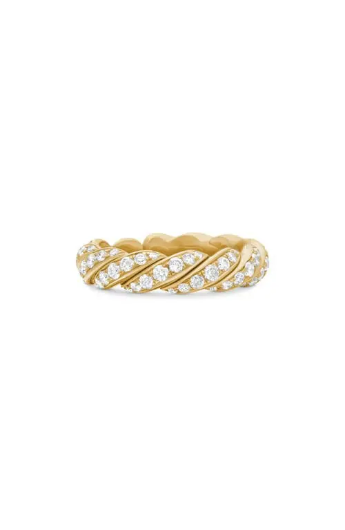 David Yurman Pavéflex Band Ring - Gold/diamond