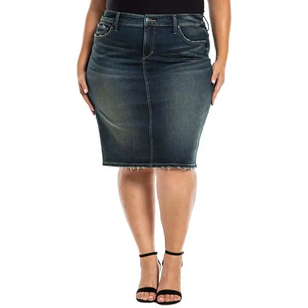 SLINK JEANS Denim Pencil Skirt