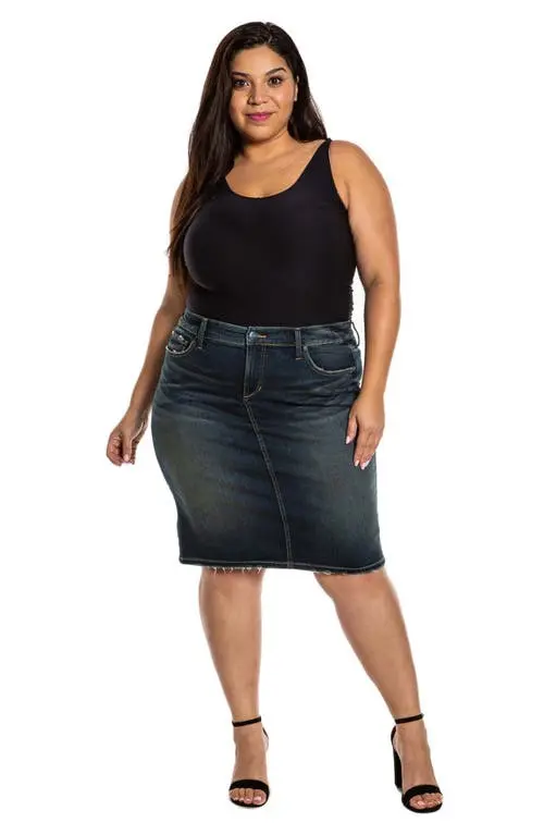 SLINK JEANS Denim Pencil Skirt