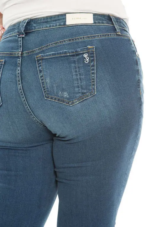 SLINK JEANS Frayed Capri Jeans - Palmer