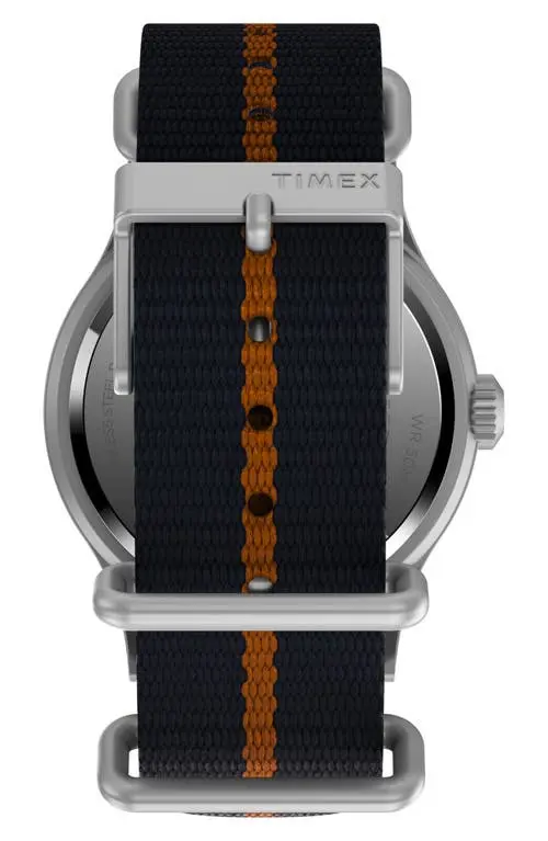 Timex® Expedition Sierra Strap Watch - Silver/ White/ Blue