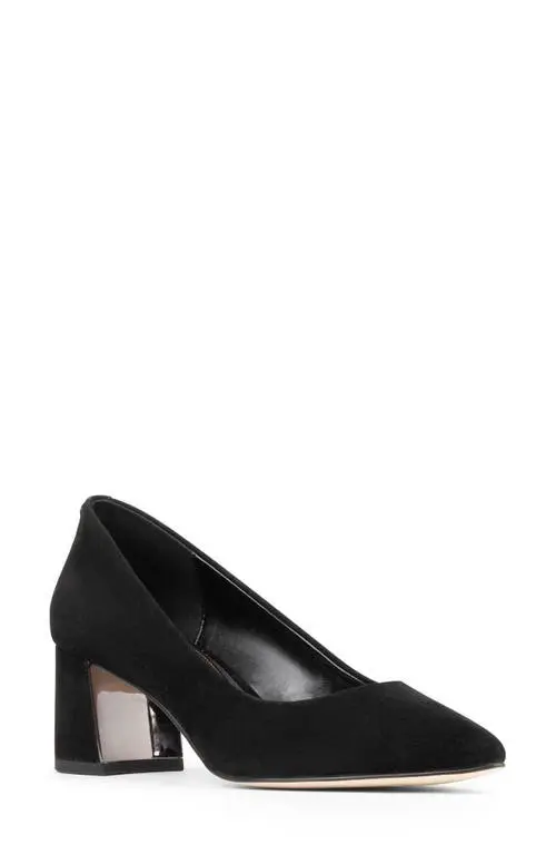 DONALD PLINER Suzette Pointed Toe Pump - Black Suede