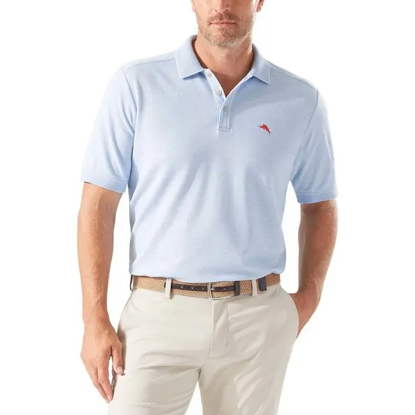 Tommy Bahama Emfielder Polo - Light Sky Heather