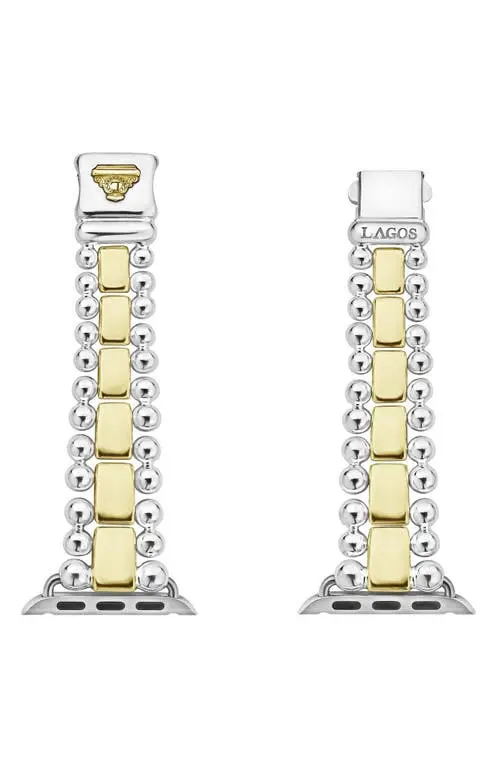 Lagos Smart Caviar Apple Watch Band - Silver/gold