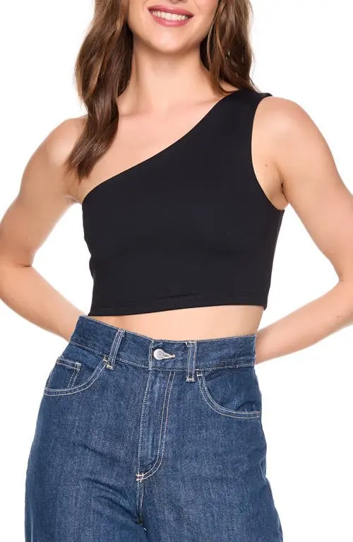 Susana Monaco One-shoulder Cropped Top - Black