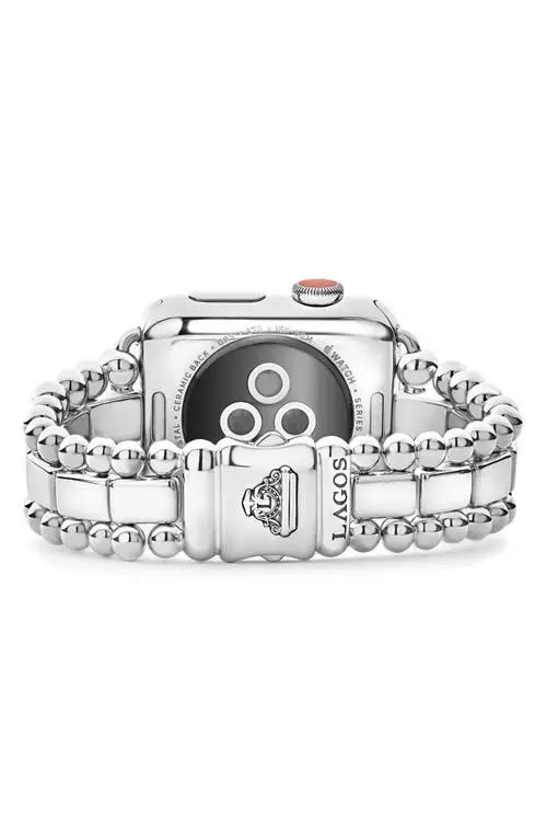 Lagos Smart Caviar Apple Watch® Band - Silver