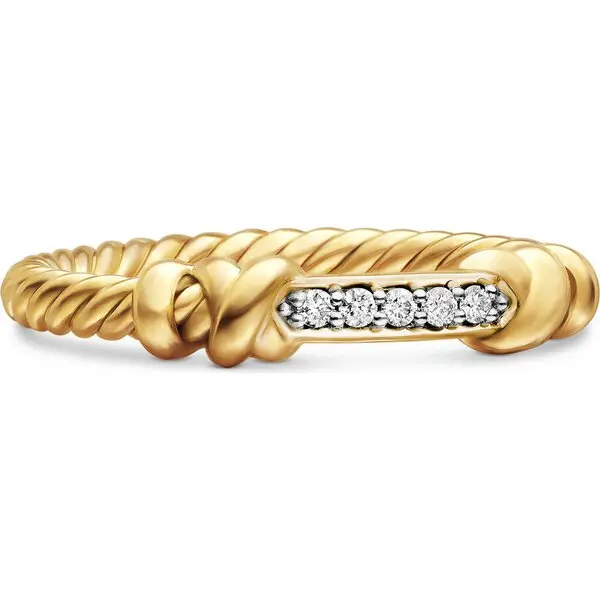 David Yurman Petite Helena Diamond Ring - Diamond/yellow Gold