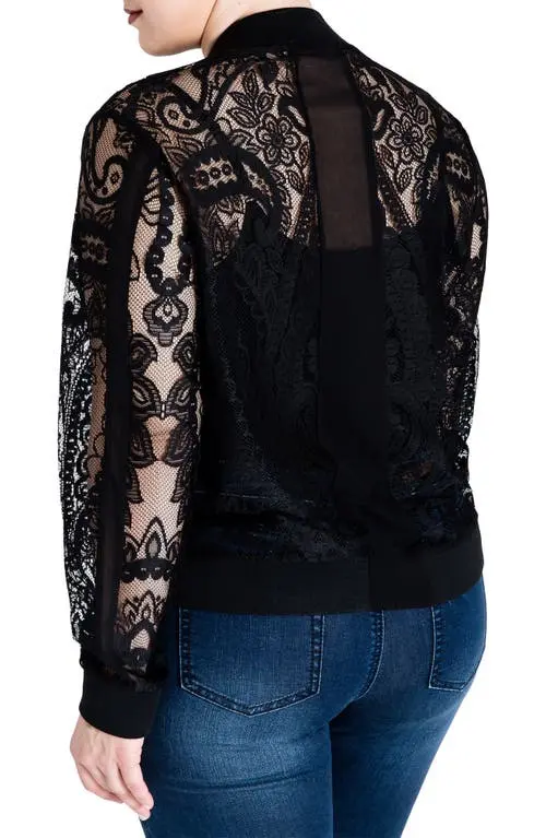 STANDARDS & PRACTICES Aria Lace Bomber Jacket
