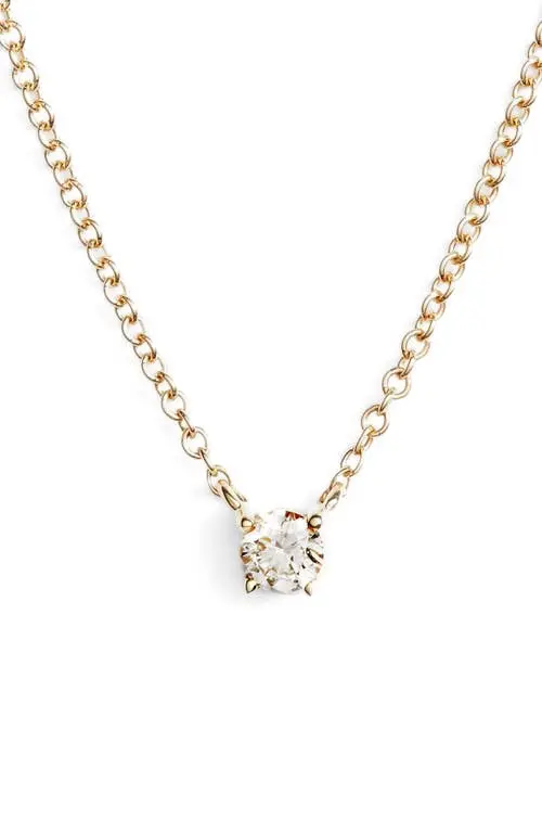 Bony Levy Petite Liora Diamond Solitaire Pendant Necklace - Yellow Gold