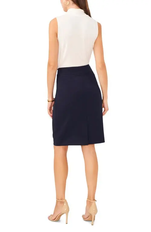 Chaus High-low Ponte Knit Skirt - Night Navy
