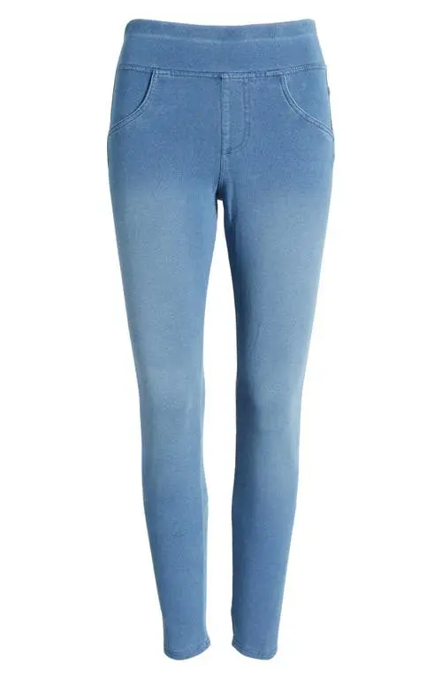 Hue Game Changing Seamless Denim Leggings - Classic Light Wash