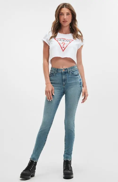 Guess 1981 High-waist Ankle Skinny Jeans - Zircon Blue