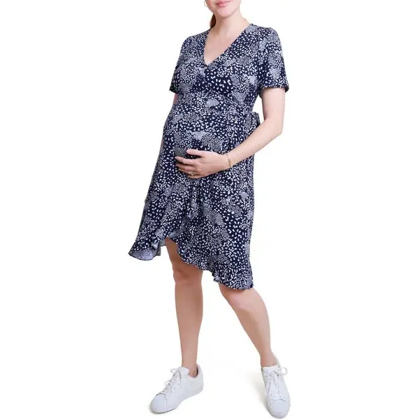 Ingrid & Isabel® Floral Maternity Nursing Wrap Dress