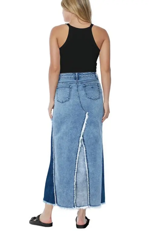 WASH LAB DENIM Maxi Skirt - Fade Blue