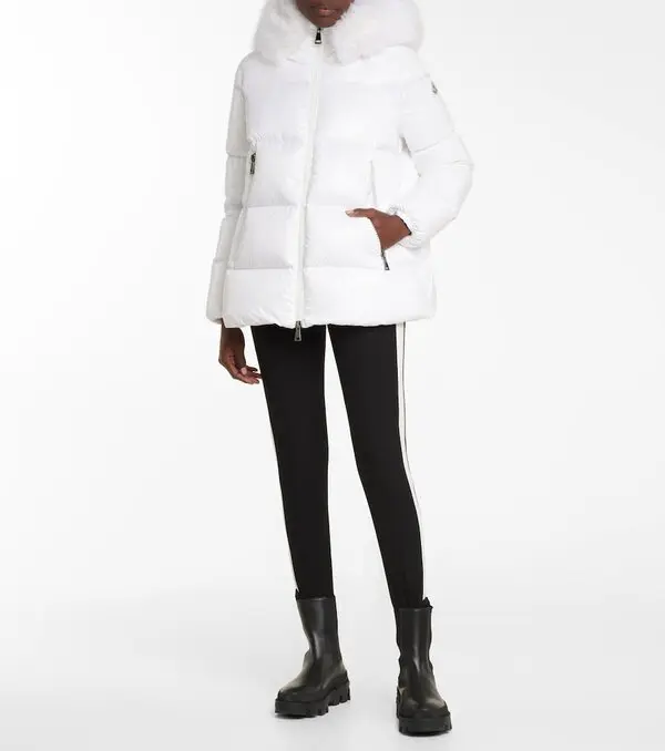 Moncler Mid-rise Jersey Stirrup Leggings - Black