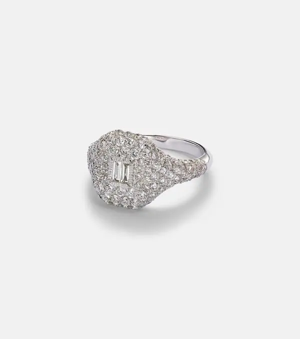 Shay Jewelry Pavé Diamond Pinky Ring - Silver