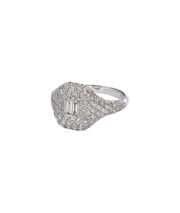 Shay Jewelry Pavé Diamond And Baguette Ring - Silver