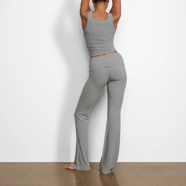 SKIMS Soft Lounge Fold Over Pant - Heather Grey