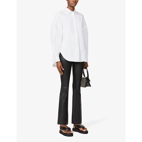 Commando Cropped Flared Faux-leather Trousers
