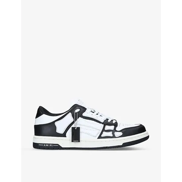 Amiri Skel Panelled Leather Low-top Trainers - Blk/white