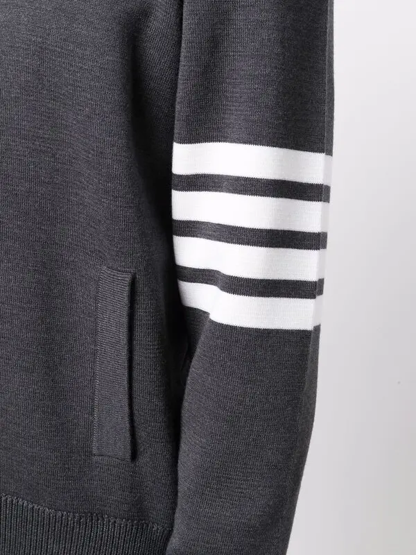 Thom Browne 4-bar Stripe Zip-up Jumper