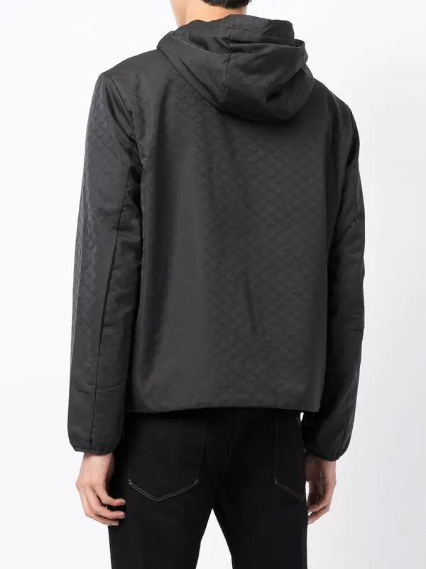 Emporio Armani Zip-up Hooded Jacket - Black