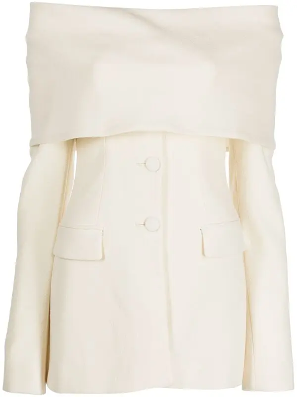 Altuzarra Wilding Off-shoulder Layered Blazer