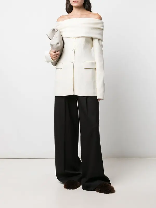Altuzarra Wilding Off-shoulder Layered Blazer