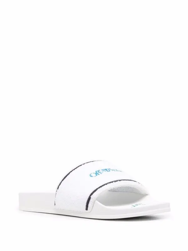 Off-White Logo Embroidered Slides