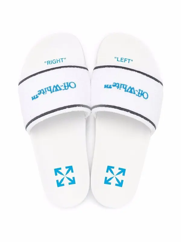 Off-White Logo Embroidered Slides