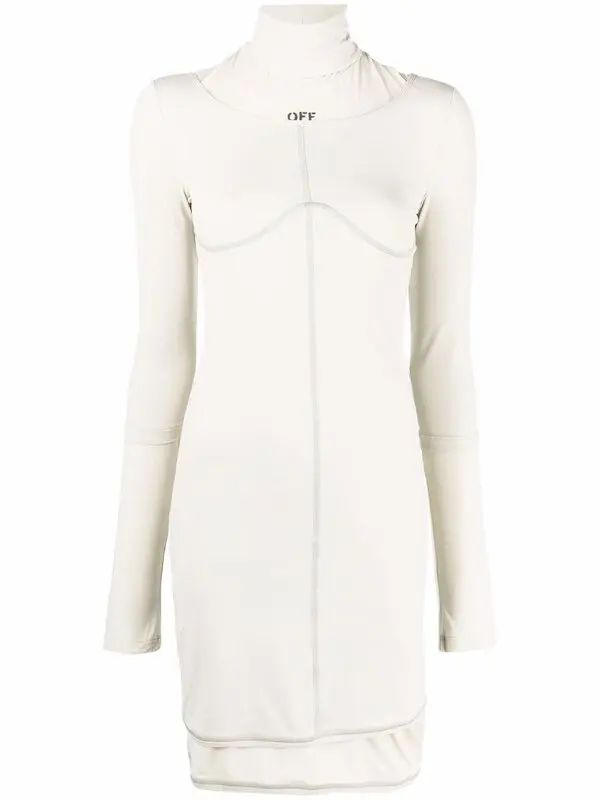 Off-White Logo-print Jersey Dress