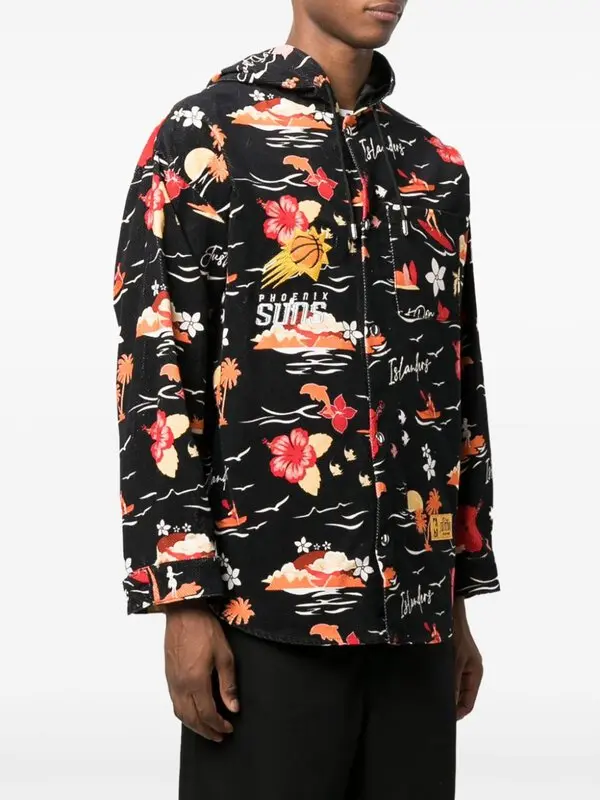 JUST DON Graphic-print Hooded Jacket