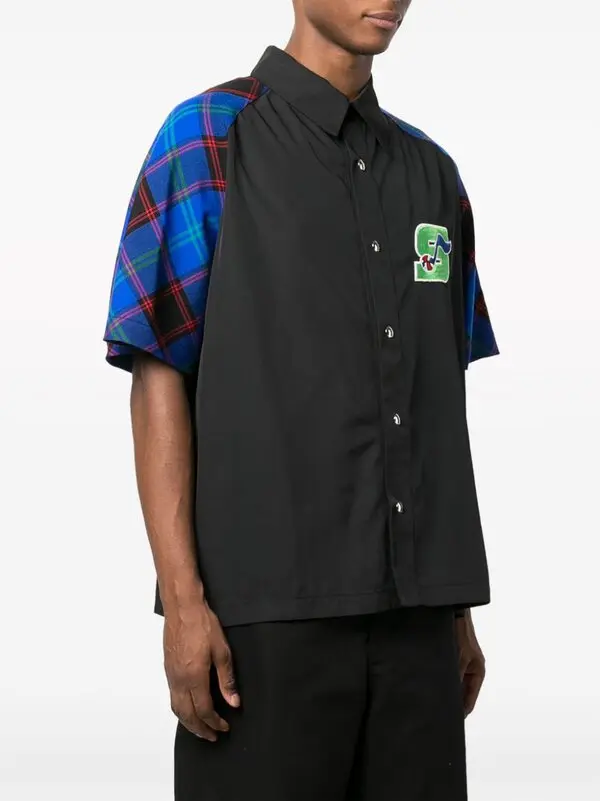 JUST DON Colour-block Short-sleeved Shirt