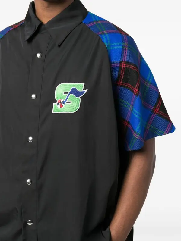 JUST DON Colour-block Short-sleeved Shirt