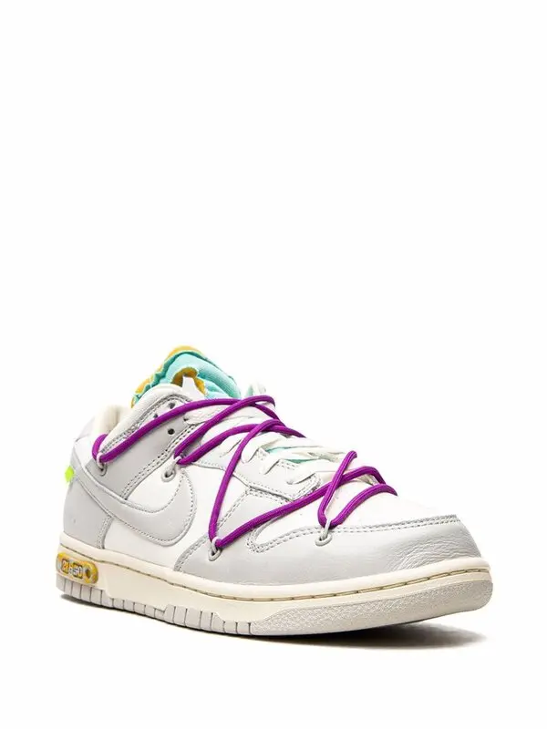 Nike X Off White Dunk Low Lot 21 Sneakers - White