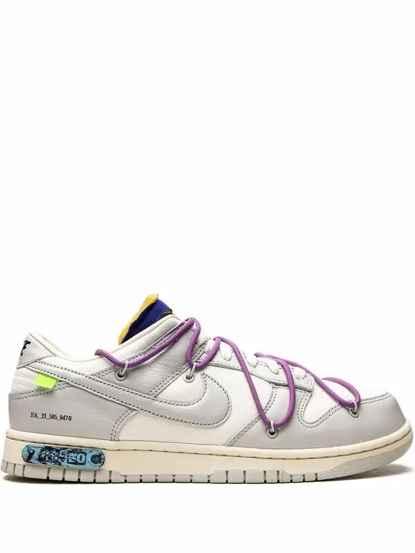 Nike X Off White Dunk Low Lot 48 Sneakers - White