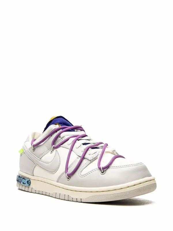 Nike X Off White Dunk Low Lot 48 Sneakers - White