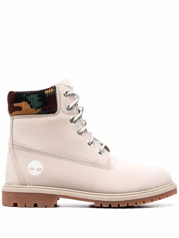 Timberland Camo Trim Lace-up Boots