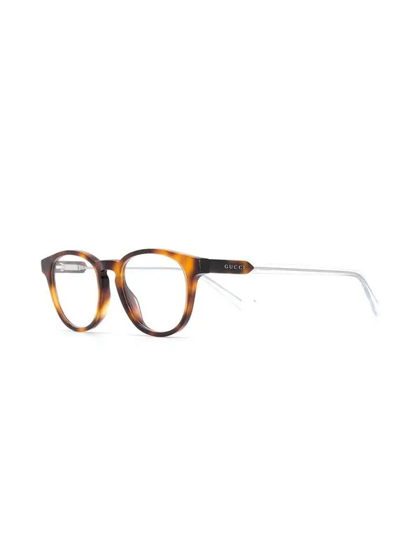 Gucci Tortoiseshell Oval Frame Glasses
