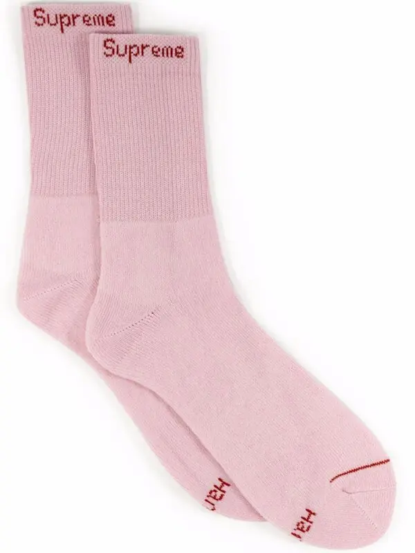 レッグウェア Supreme Hanes Crew Socks 4 Pack Pink Supreme Hanes Crew Socks (4 Pack) (FW21) - $20