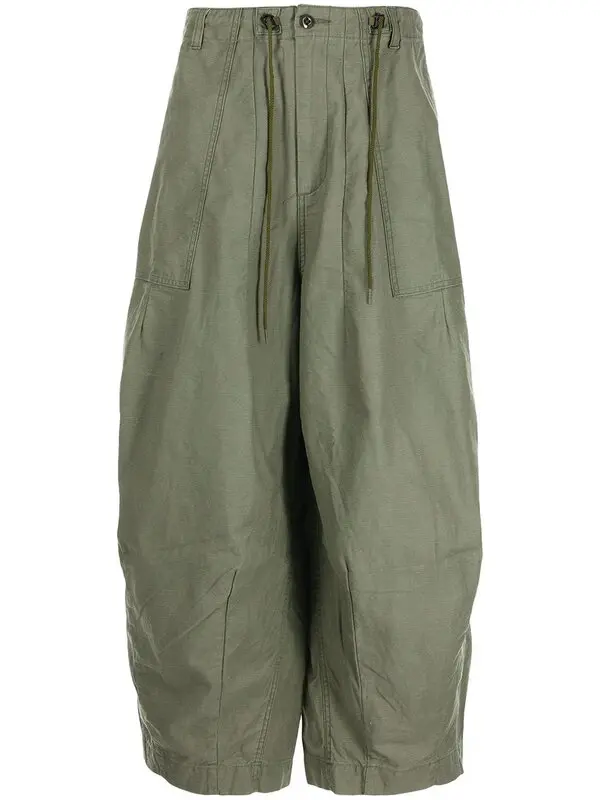 Needles Drop-crotch Cotton Trousers