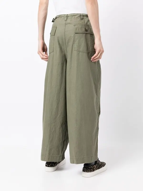Needles Drop-crotch Cotton Trousers