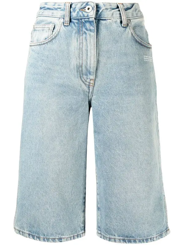 Off-White Logo-print Knee-length Shorts