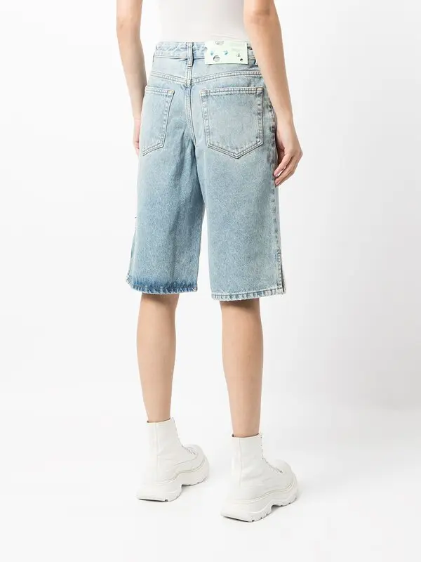 Off-White Logo-print Knee-length Shorts