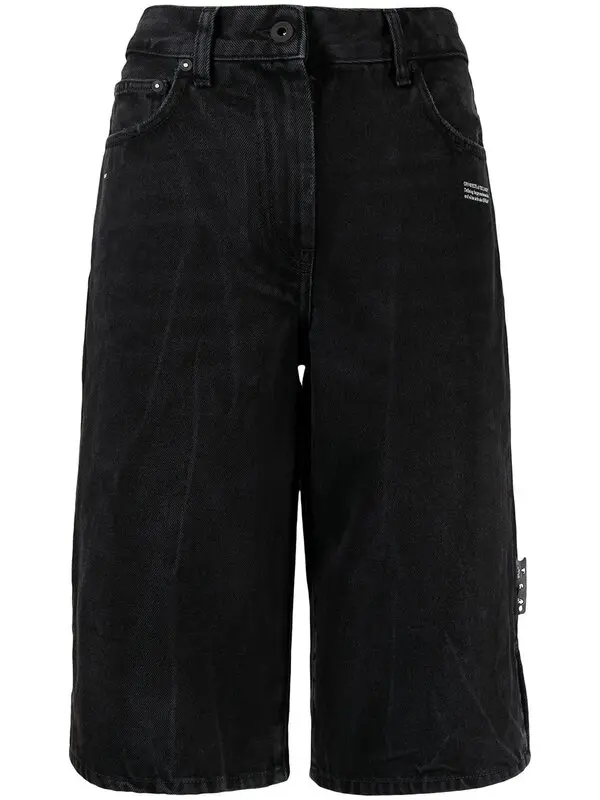 Off-White Logo-print Knee-length Shorts
