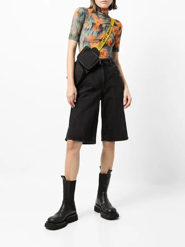 Off-White Logo-print Knee-length Shorts