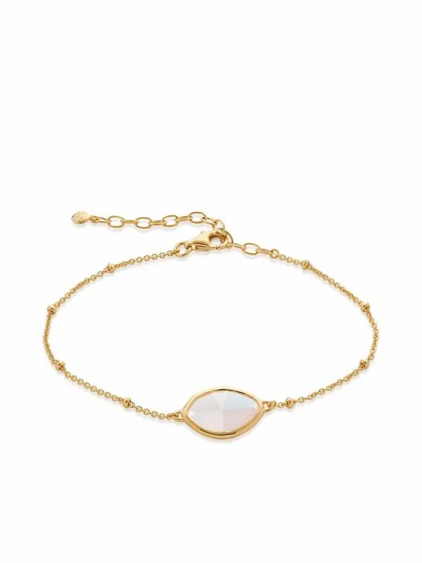 Monica Vinader Moonstone Petal Bracelet - Gold