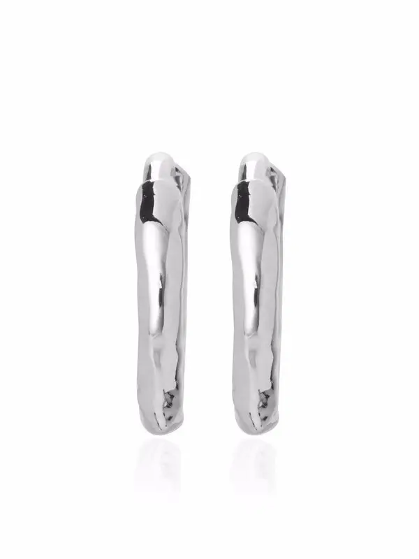 Monica Vinader Ziggy Huggie Earrings - Silver