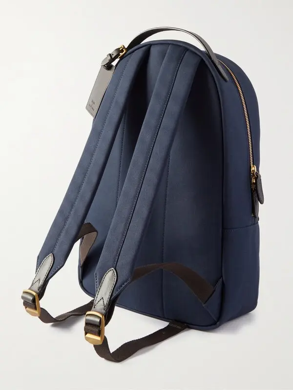 Ralph Lauren Leather-trimmed Cotton-canvas Backpack
