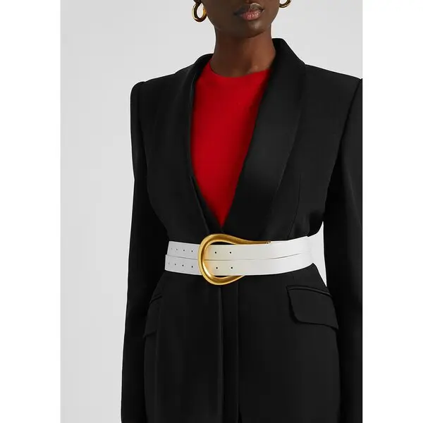 Bottega Veneta Horsebit Off- Leather Belt